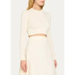 AISLING CAMPS Merino Wool Crop T-shirt
