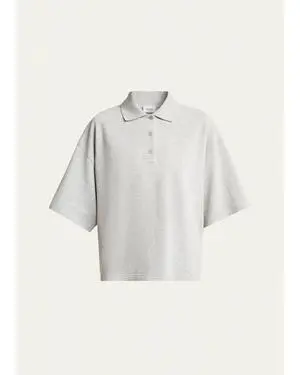 Saint Laurent Short-sleeve Oversized Polo Shirt