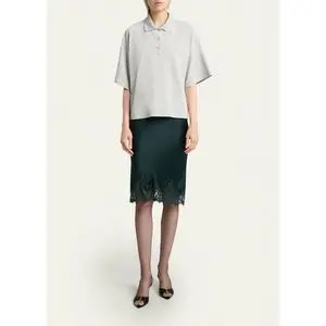 Saint Laurent Short-sleeve Oversized Polo Shirt
