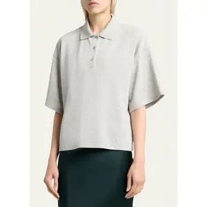 Saint Laurent Short-sleeve Oversized Polo Shirt