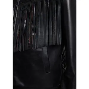 Alexander McQueen Western Fringe-trim Leather Jacket