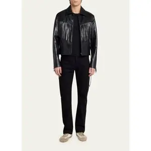 Alexander McQueen Western Fringe-trim Leather Jacket
