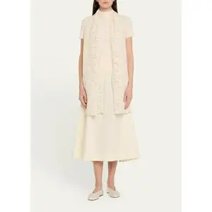 Janavi Rose Embroidered Cashmere Scarf