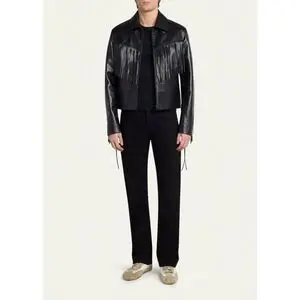 Alexander McQueen Beaded Harness Micro-rib Cotton Crewneck T-shirt