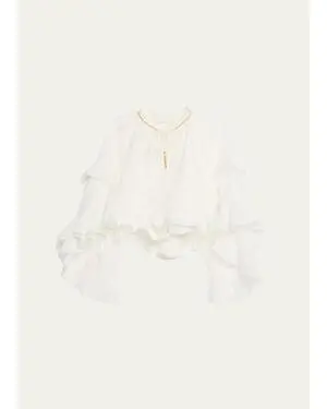Zimmermann Daylight Ruffle Blouse - Ivory