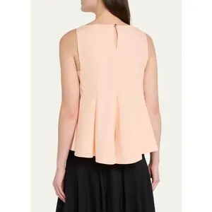Khaite Marita Paneled Cotton Peplum Top