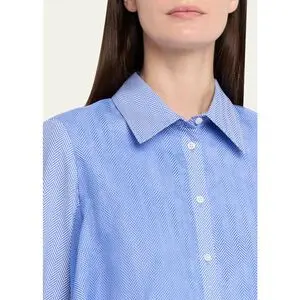 Brandon Maxwell Vaughn Frothy Layered Button-down Shirt
