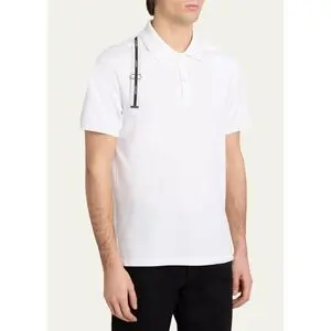 Alexander McQueen Harness Cotton Pique Polo Shirt