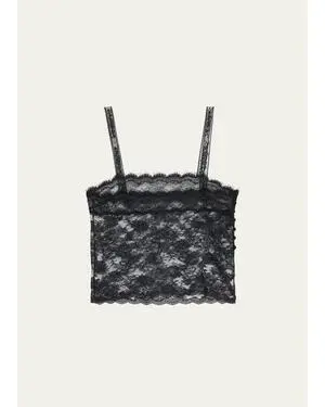 Saint Laurent Sleeveless Sheer Lace Lingerie Cami Top