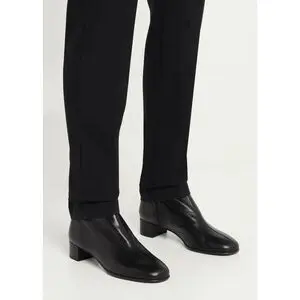 Prada 35mm Triangle Logo Leather Ankle Boots