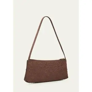 MANSUR GAVRIEL Gaia Leather Baguette Shoulder Bag - Ebony