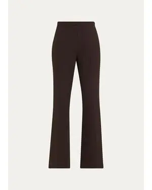 Simkhai Kenna High-rise Flare Trousers - Chocolate