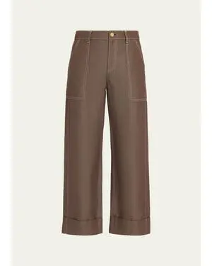 Lafayette 148 New York Highline Cuffed Linen-cotton Ankle Pants