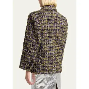 Saint Laurent Tweed Single-breasted Jacket
