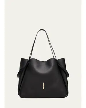 CHRISTIAN LOUBOUTIN Bettina Large Leather Tote Bag - Black