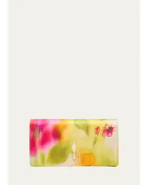 CHRISTIAN LOUBOUTIN Bettina Clutch Bag In Floral Satin - Multi/gold