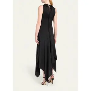 Alexander McQueen Sleeveless Flowy Handkerchief Midi Dress