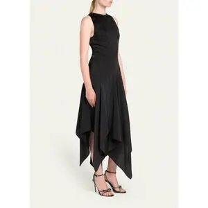 Alexander McQueen Sleeveless Flowy Handkerchief Midi Dress