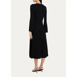 Simkhai Genna Ribbed Midi Dress - Black