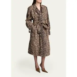 Saint Laurent Print Nylon Trench Coat