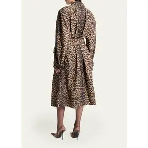 Saint Laurent Print Nylon Trench Coat