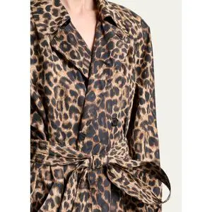 Saint Laurent Print Nylon Trench Coat