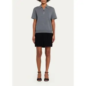Prada 65mm Triangle Logo Suede Block-heel Sandals - Nero