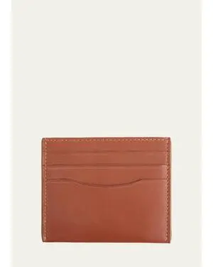 ROYCE NEW YORK Personalized Leather Rfid Blocking Minimalist Card Case - Tan