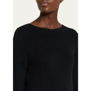 THE ROW Omiko Cotton-linen Knit Long-sleeve Top