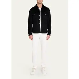 Kiton Cashmere And Wool Flap-pocket Overshirt - Black