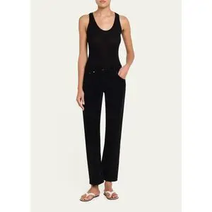 THE ROW Fima Corduroy Slim-leg Ankle Pants