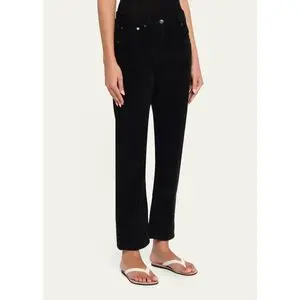 THE ROW Fima Corduroy Slim-leg Ankle Pants