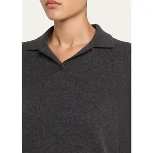 THE ROW Oashi Cashmere Knit Polo Top