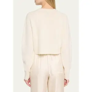Loulou De Saison Heike Cashmere Crop Cardigan - Ivory