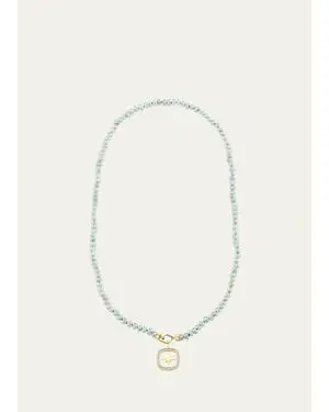 SYDNEY EVAN Open Starburst Diamond Charm On Beaded Necklace