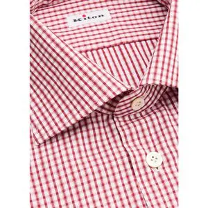 Kiton Cotton Micro-check Dress Shirt