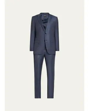 Zegna Ticweave Wool Single-breasted Sport Coat - Blue