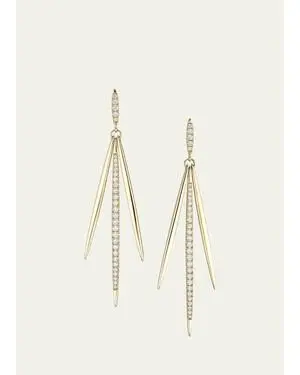 SYDNEY EVAN 14k Diamond Needle Drop Statet Earrings
