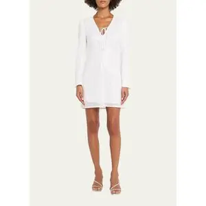 TOCCIN Raine Sequined Flared-sleeve Mini Dress Coverup