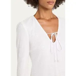 TOCCIN Raine Sequined Flared-sleeve Mini Dress Coverup