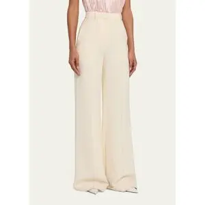 Adam Lippes High-rise Cuffed Wide-leg Trousers