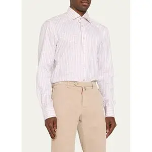 Kiton Mini Check Cotton Sport Shirt