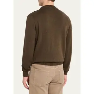 Fioroni Cotton Johnny Collar Polo Sweater