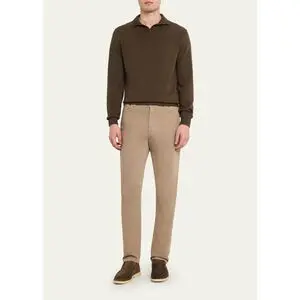 Fioroni Cotton Johnny Collar Polo Sweater