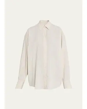 TOTEME Striped Oversized Button-down Shirt