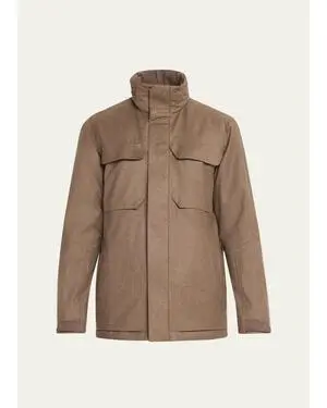 Sease Wool-cashmere Field Jacket - Wombat
