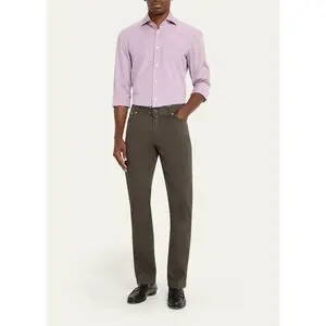 Kiton Cotton And Cashmere Stretch Slim Straight Five-pocket Pants