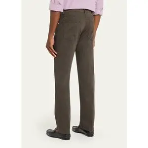Kiton Cotton And Cashmere Stretch Slim Straight Five-pocket Pants