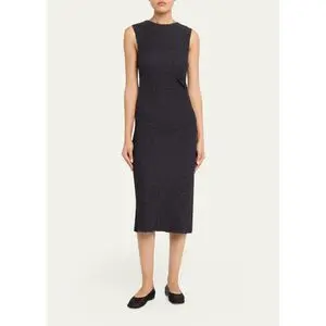 Vince Sleeveless Gathered-waist Dress