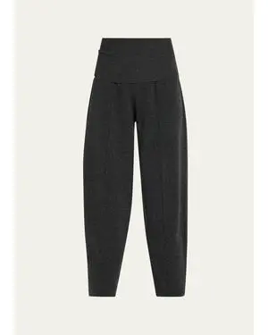 Zimmermann Valiant Knit Barrel-leg Pants - Graphite